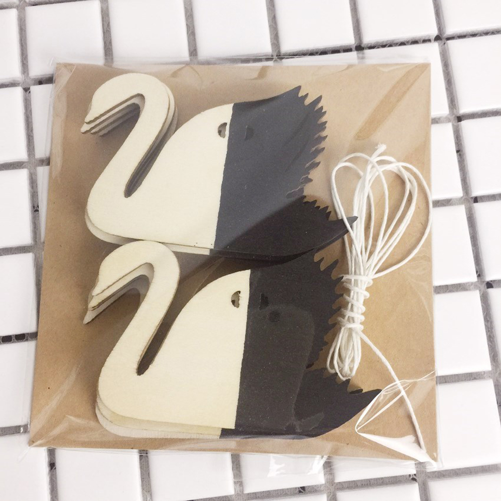 Swan Shape Wood Chip Pendant Diy Curtain Photography Props Room ...