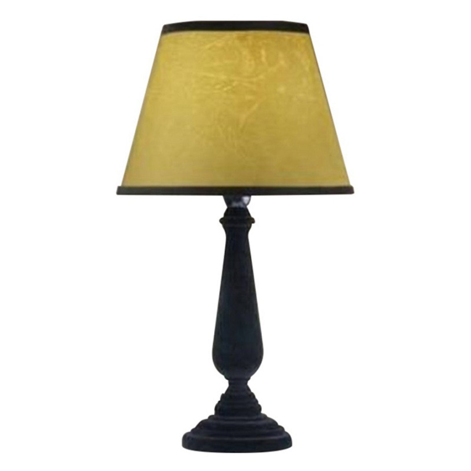 Simple Designs Black Basic Table Lamp with Parchment Look Shade ...