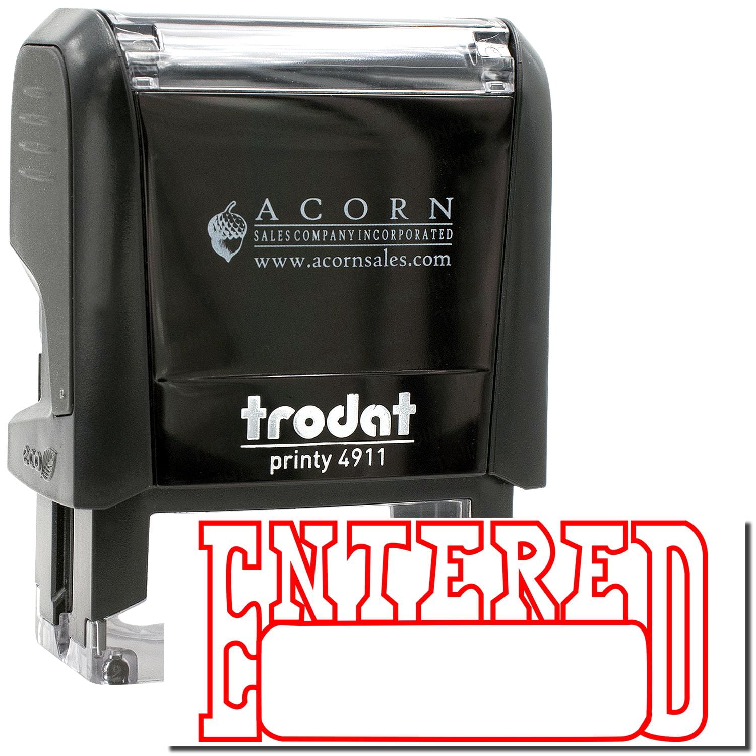 Self-Inking Entered with Date Box Stamp, Trodat Printy 4911, Press and ...