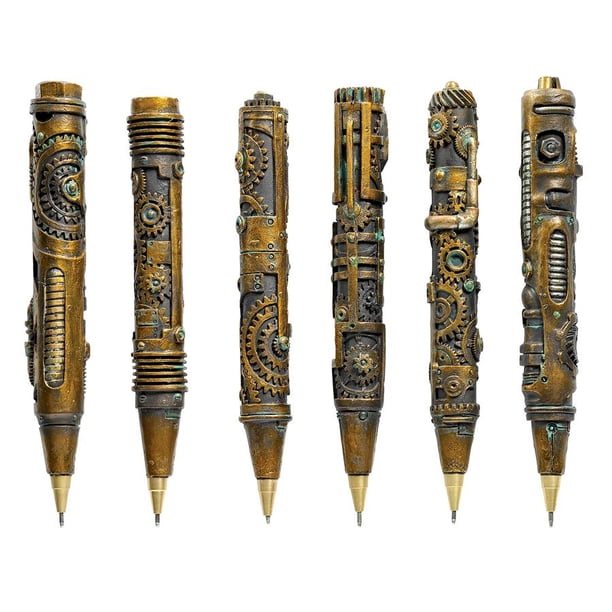 Design Toscano Industrial Steampunk Sculptural Ink Transport Pens ...