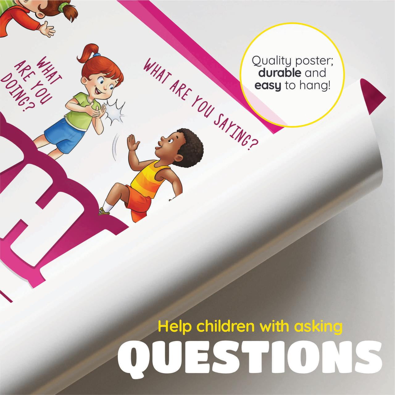 WH Questions Classroom Posters, Educational Learning Nepal | Ubuy
