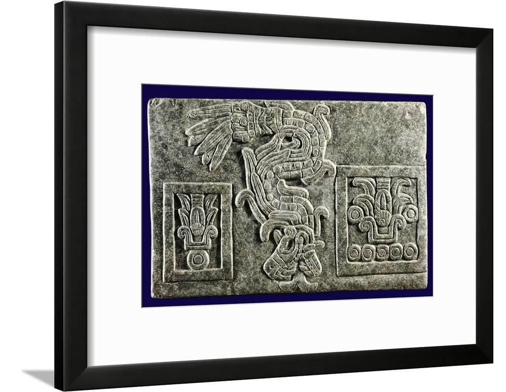 Relief of the Aztec god Quetzalcoatl as the Featered Serpent, Aztec ...