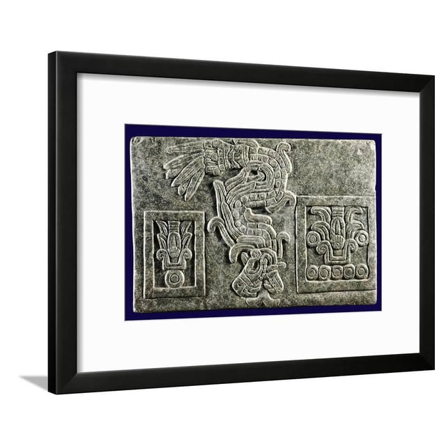 Relief of the Aztec god Quetzalcoatl as the Featered Serpent, Aztec ...