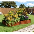 Planter Box, 2 Piece Metal Galvanized Raised Garden Bed for Growing ...