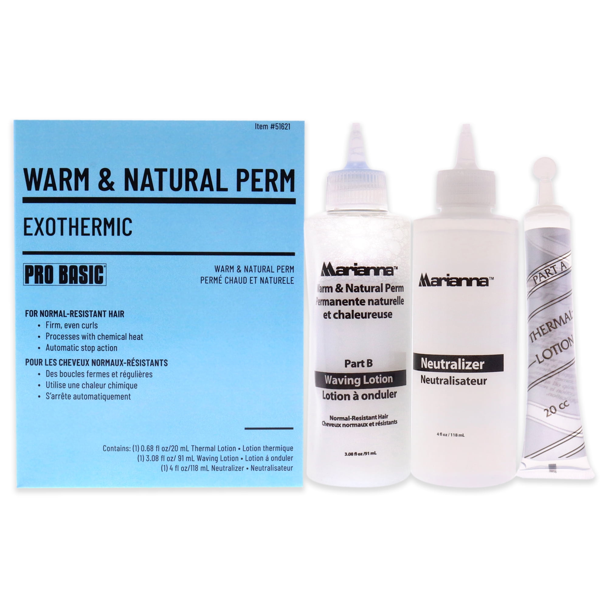 Marianna Pro Basic Warm and Natural Perm - Exothermic , 1 Application ...
