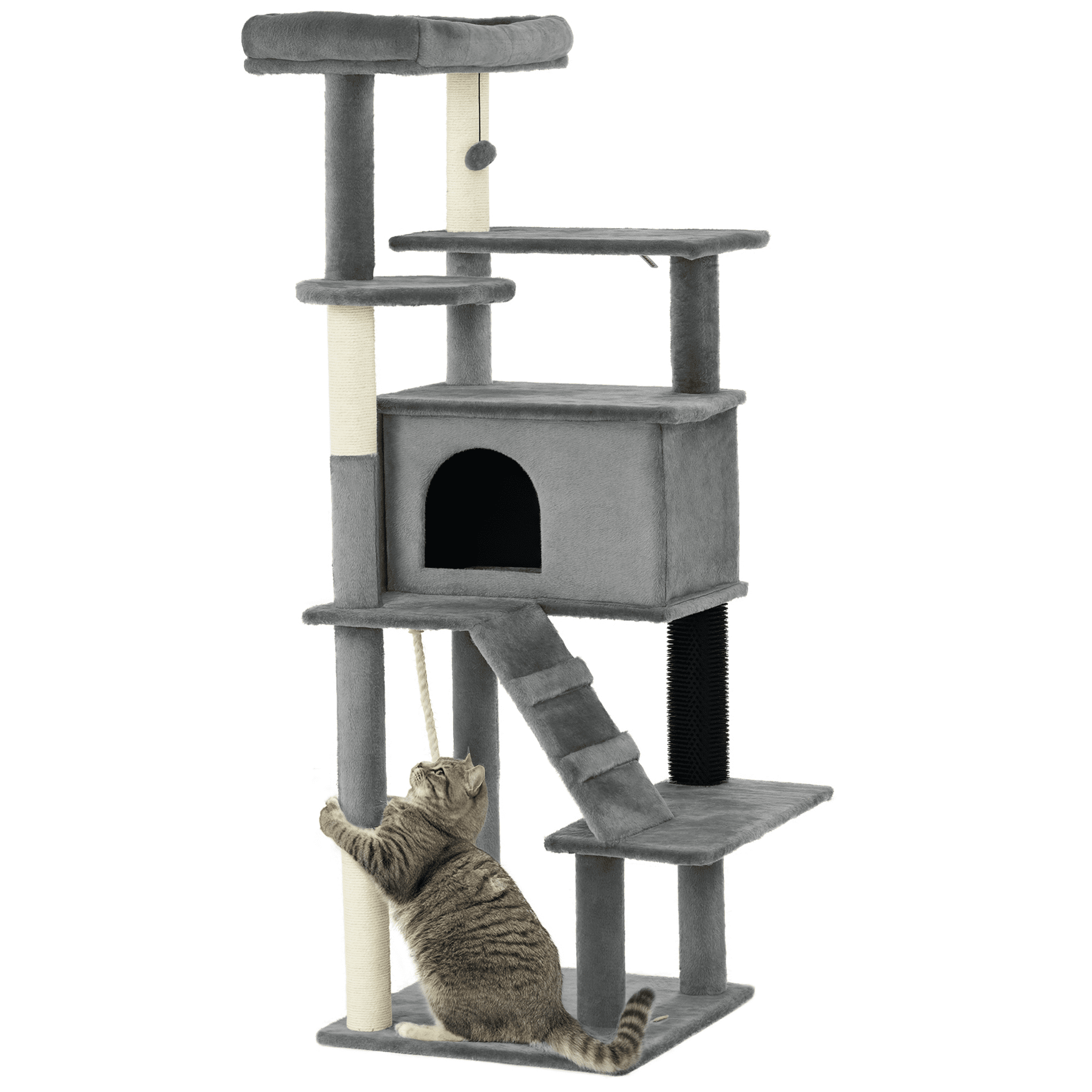 Click here for Pawhut 58 Cat Tree For With Scratching Posts  Bed... prices