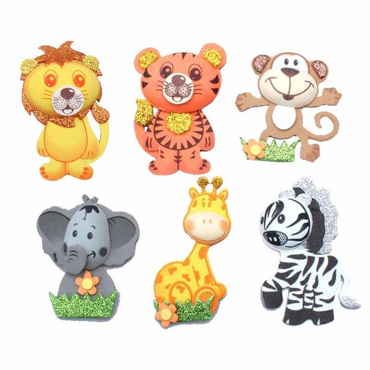 Safari Animals Foam Foam Decor, 6-pairs, Small - Walmart.com
