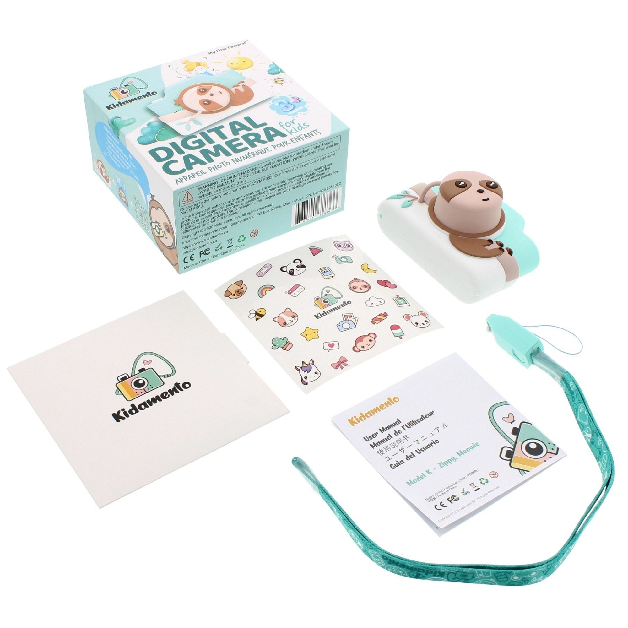 Buy Kidamento Kids' Digital Camera - Model K Zippy the Sloth Online at ...
