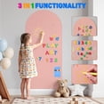 40"x16" Arched Magnetic Chalkboard Wall Decal Set, Pink PP Board with ...