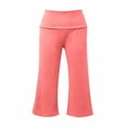 Afdoent Girls Pants Solid Color Wide Leg Yoga Pants Loose Casual ...