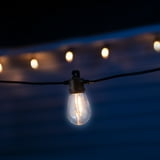 Better Homes Gardens Solar Powered LED String Lights, 15 Filament Bulbs ...
