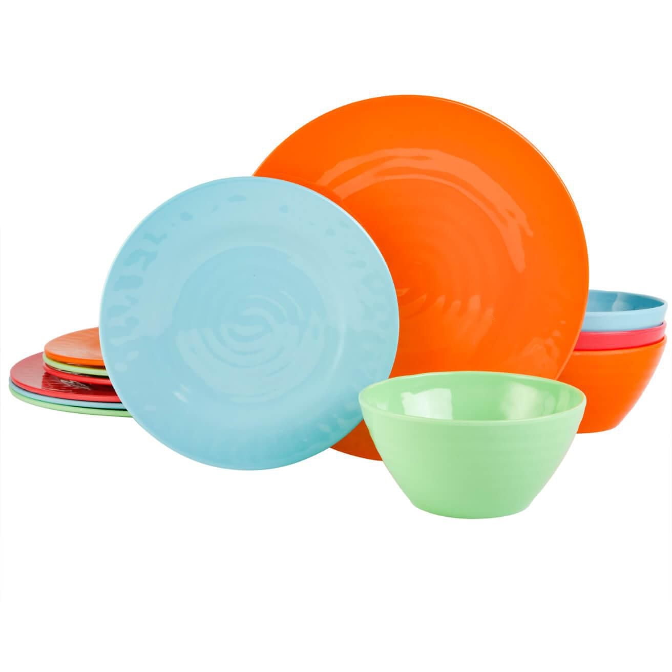 Click here for Gibson Home Brist Multicolor 12 Piece Melamine Din... prices