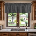 Black Solid Valances for Windows, Minimalist Cloth Industrial Slate ...