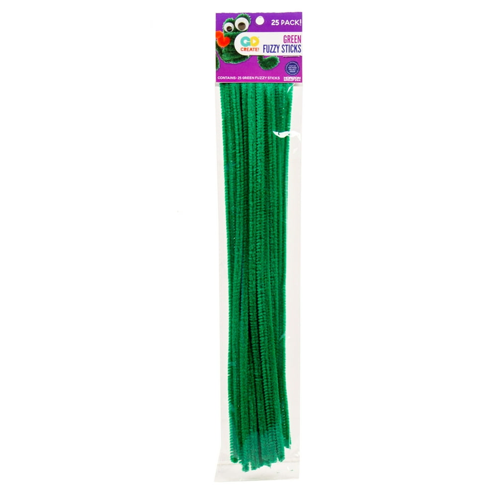 Go Create Green Fuzzy Sticks, 25 Count - Walmart.com - Walmart.com