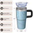 20oz Insulated Stainless Steel Tumbler with Handle and Straw, 360° Full ...