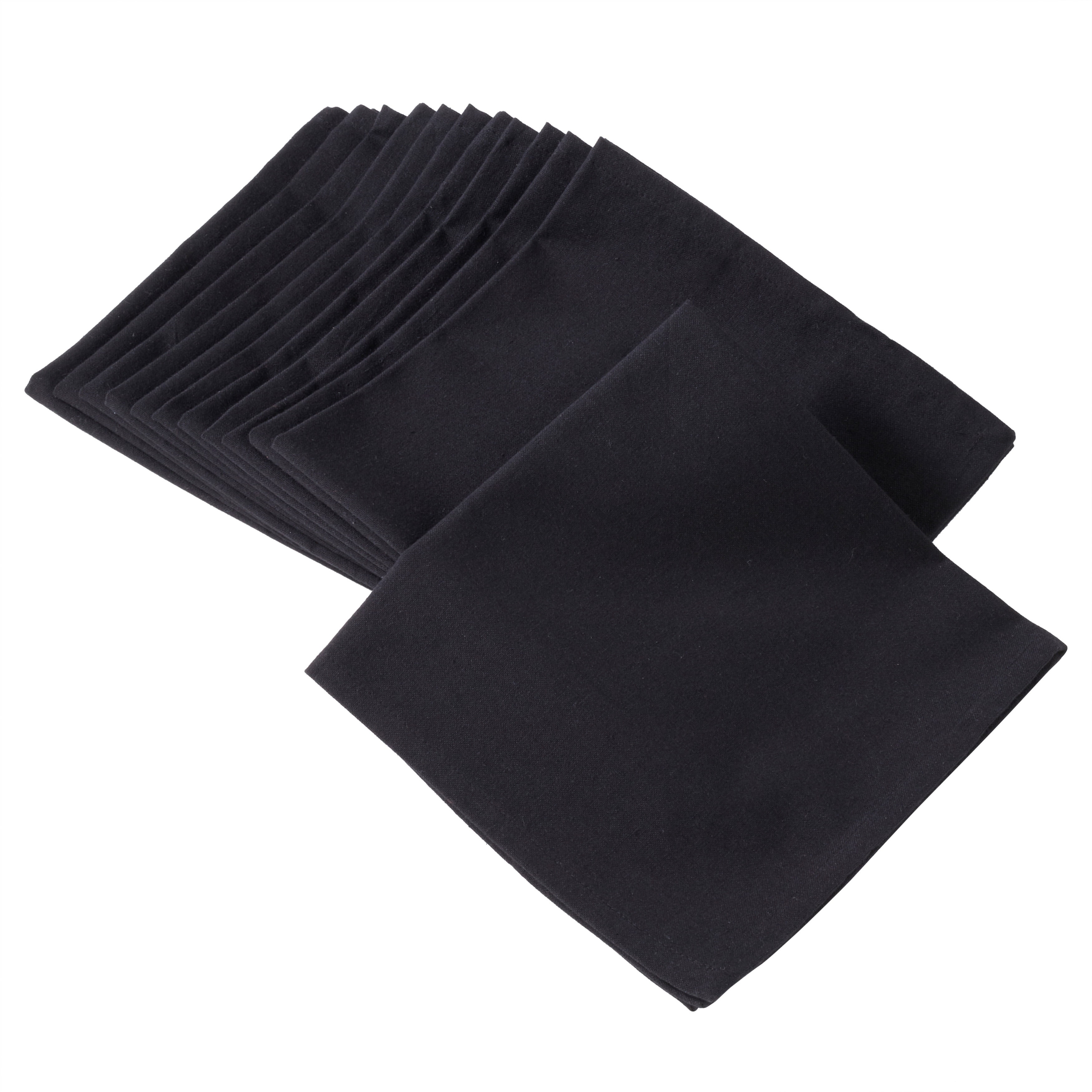 Solid Bold Colors 20-Inch Square Cotton Cloth Napkin - 16 Colors (Black ...