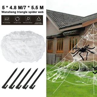 Luxtrada Halloween Decorations Spider Web Triangular Mega Outdoor ...