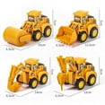 4pcs Engineering Vehicle Model Press Sliding Car Excavator Bulldozer ...