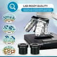 AmScope B120C 40X-2500X LED Lab Binocular Compound Microscope With 3D Two-Layer Mechanical Stage ...