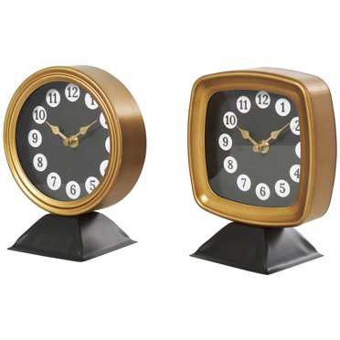 Better Homes & Garden Light Tan and Black Tabletop Round Analog Dial ...