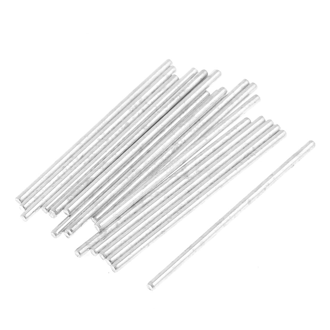 Unique Bargains 20 X Metal Round Straight 50mm Long 2mm Dia Axle Rod ...