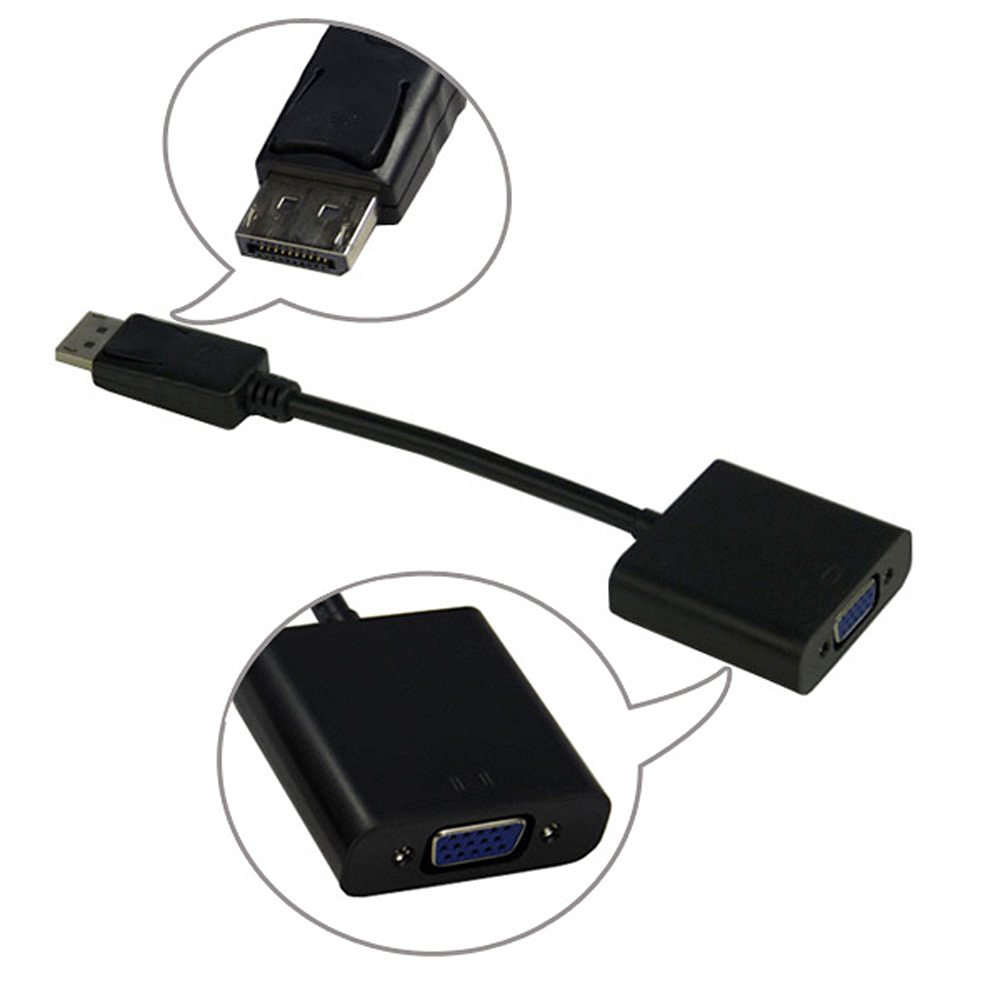 AGPtek WUXGA DisplayPort DP TO VGA Video Adapter Cable Converter for ...