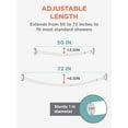 Curved Shower Curtain Rod, No Drill, 50-72 Inch Adjustable Tension ...