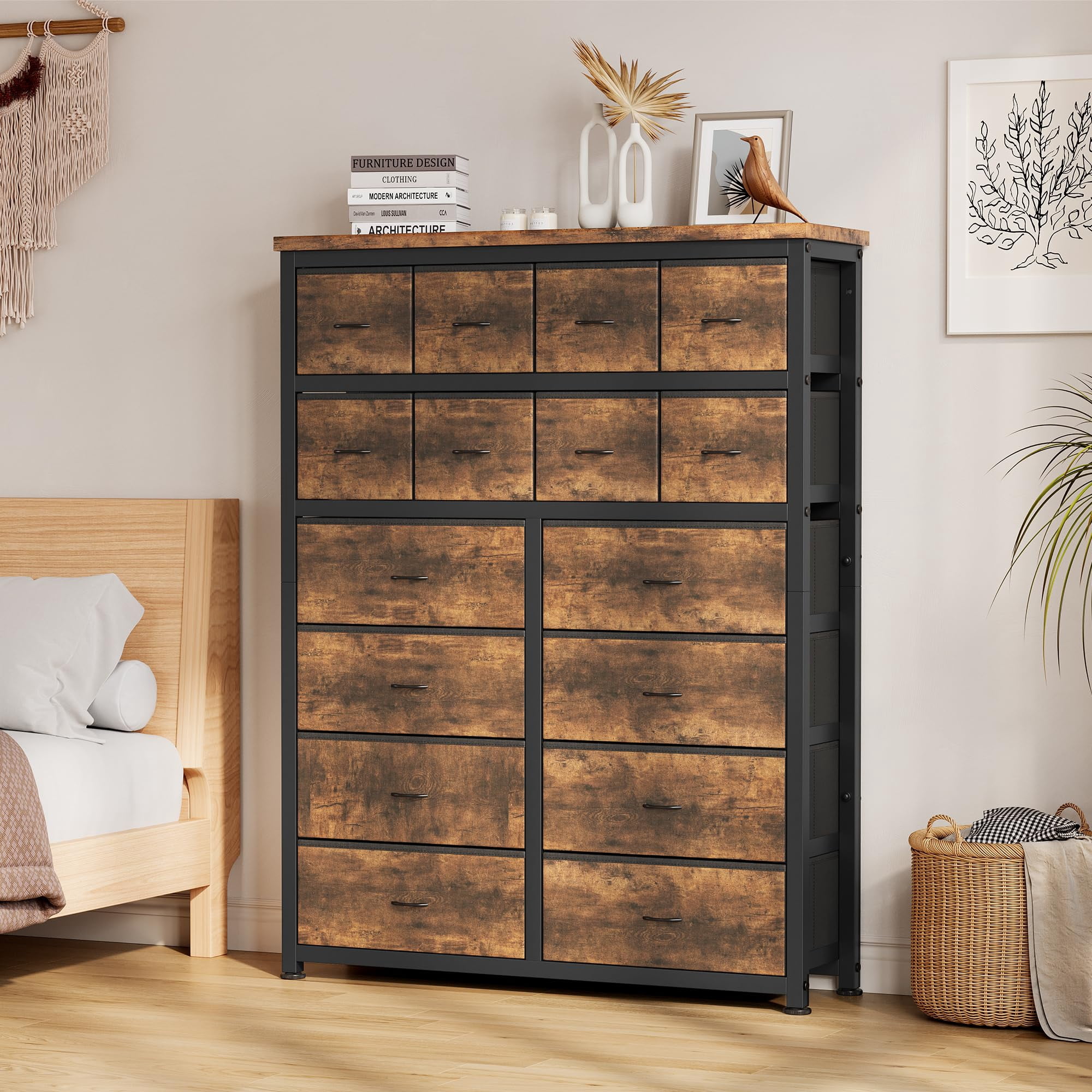 Click here for Akdsteel Tall Dresser For Bedroom With 16 Drawers... prices