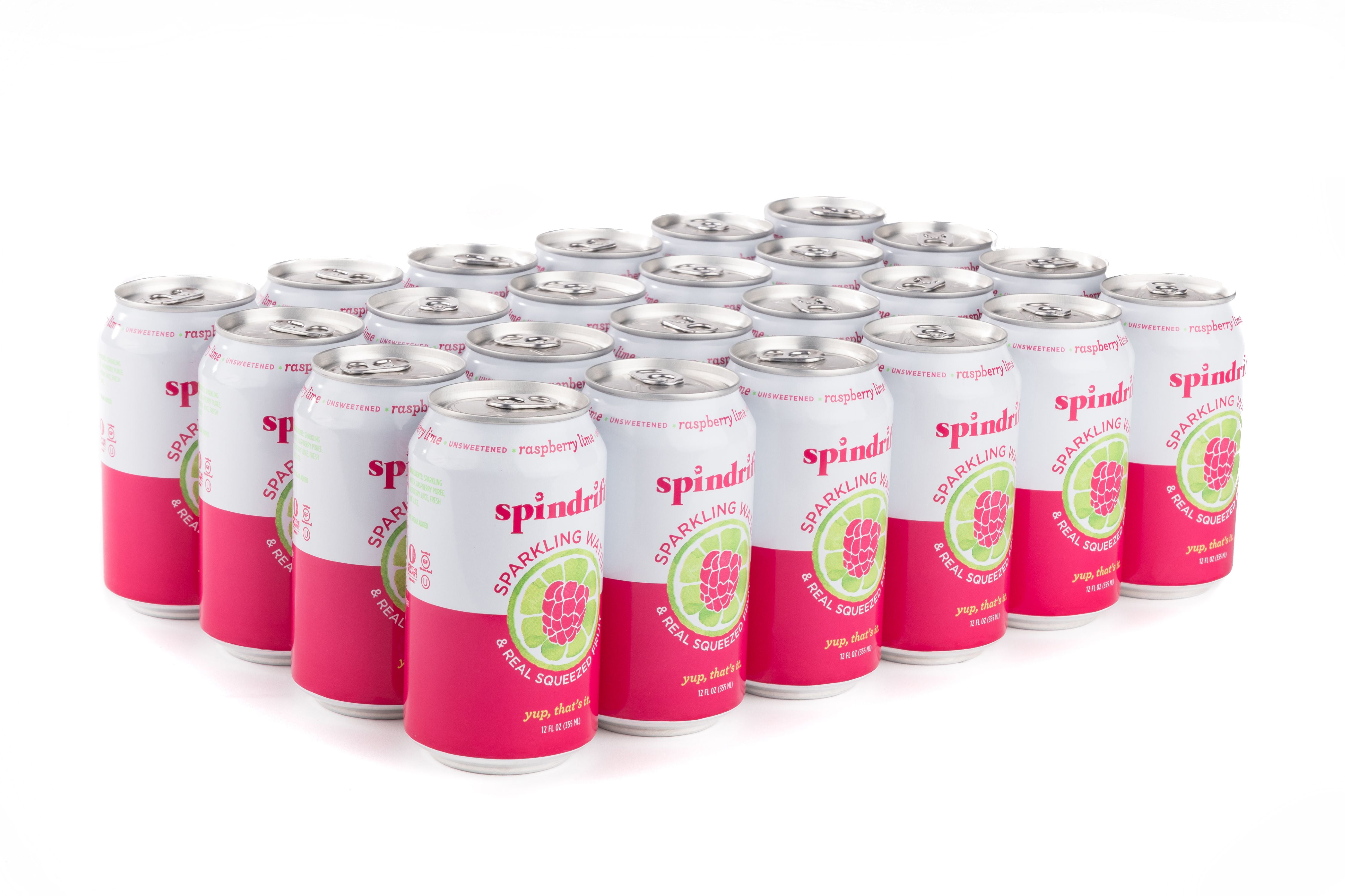 Spindrift Raspberry Lime Sparkling Water, 12 Fl. oz. Cans (Pack of 24 ...