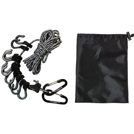 450cm Travel Washing Line Camping Washing Line with 10 Hooks Adjustable ...