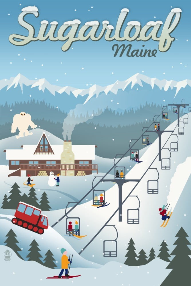 Beaver Valley Ski Club Modern Wall Art Wall Decor Chalet Decor Digital ...
