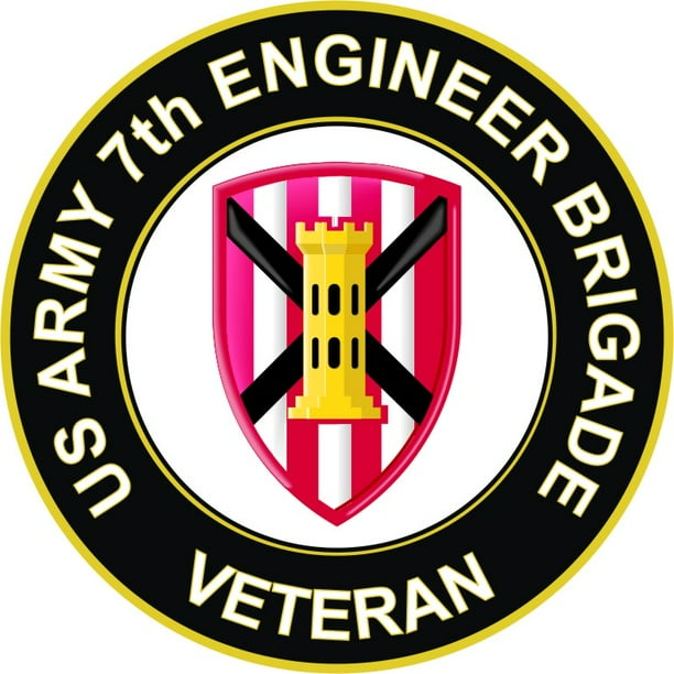 3.8 Inch U.S. Army 7th Engineer Brigade Veteran Sticker Decal - Walmart ...