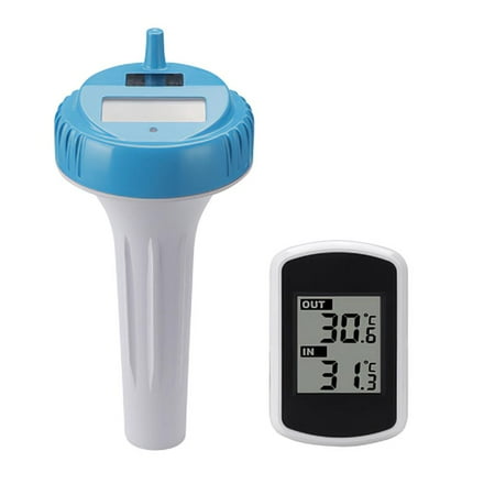 Floating Thermometer Set Plastic Solar Energy Battery Powered Compact ...
