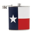 Foster & Rye Texas Flag Travel Metal Flask for Liquor, Whiskey Flask ...