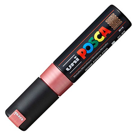 Posca PX113647000 Acrylic Paint Marker, Broad Chisel, Metallic Red ...