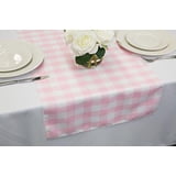 Poplin Table Runner Gingham Checkered Pink - Walmart.com