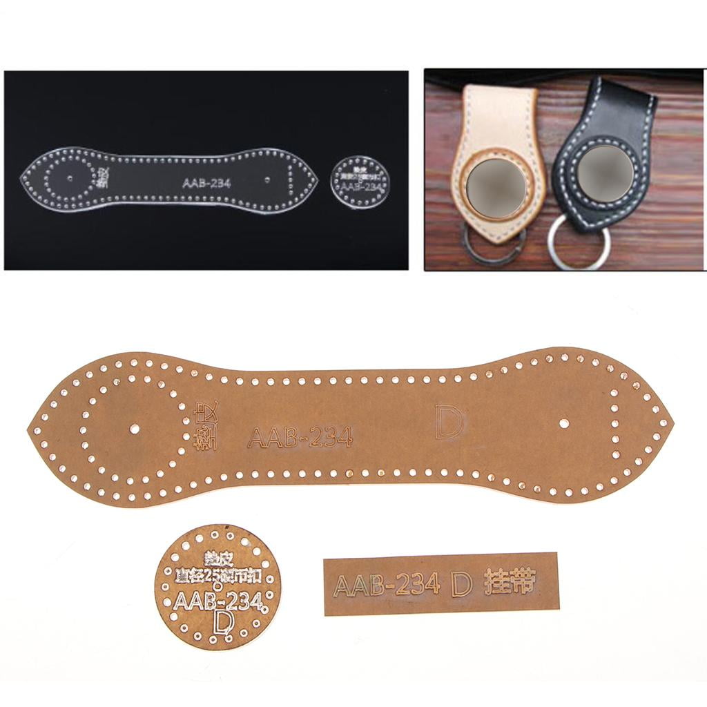 Leather Craft Acrylic Keychain Pattern Stencil Template DIY for ...