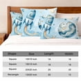 Blue Ombre Space Rocket Throw Pillow Covers 18 x 18 Inch Pillow Covers ...