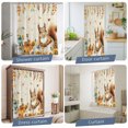 Bathroom Shower Curtain Squirrel Fall Thanksgiving Pumpkins Waterproof ...