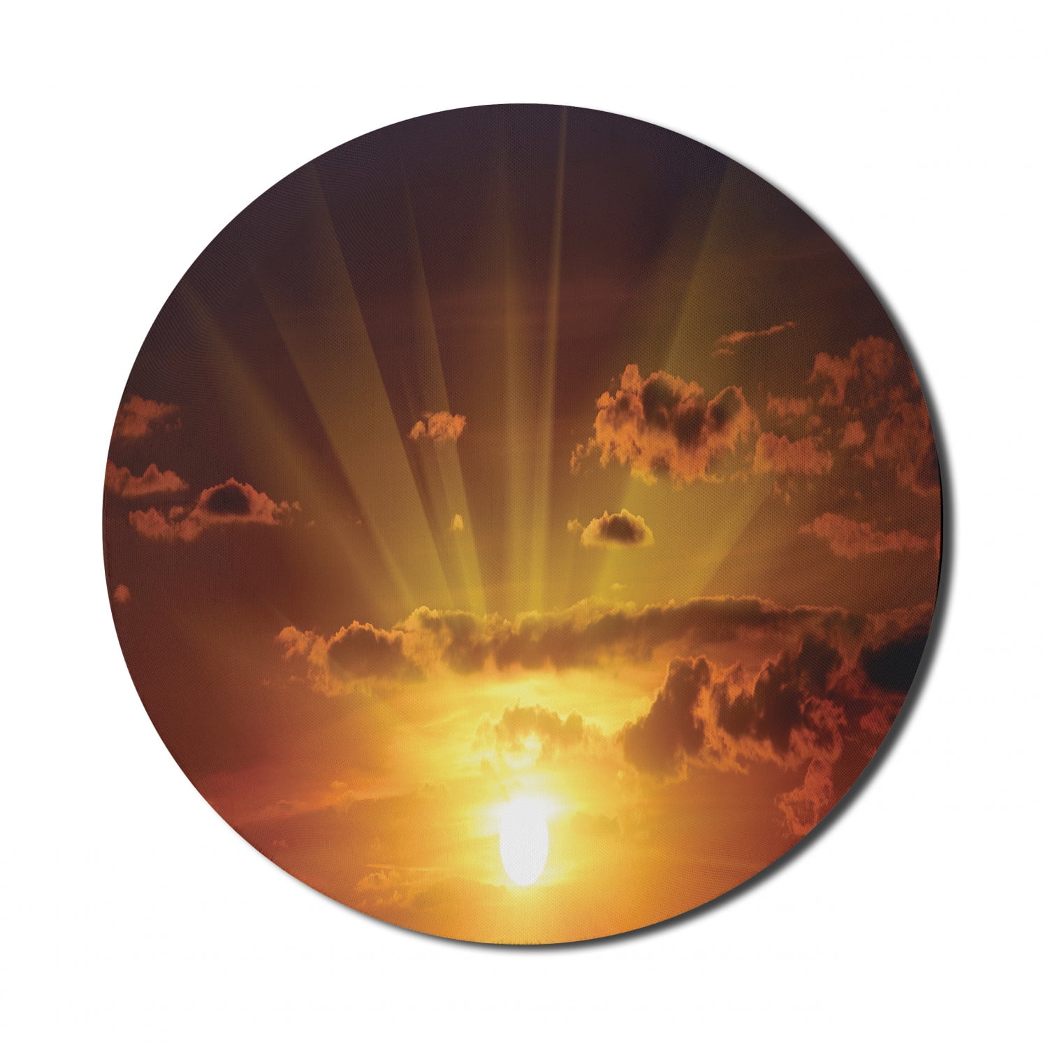 Clouds Mouse Pad for Computers, Dramatic Burning Sunset in the Sky ...