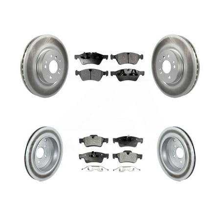 Transit Auto - Front Rear Coated Disc Brake Rotors And Ceramic Pads Kit ...