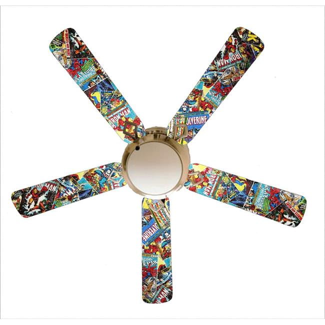 888 Cool Fans F52-0001065 52 in. Marvel Comic Books 5-Blades White ...
