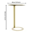 O-shaped Base Side Table for Small Spaces Modern Couch End Table 19" L ...