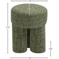 Meridian Furniture Larson Green Fabric Ottoman/Stool - Walmart.com