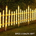 5/8/10pcs 3600mAh Solar Fence String Lights - 20-Mode Outdoor Garden ...