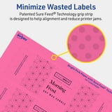 Avery Printable Rectangle Labels, Bright Pink, 2" x 7", 320ct - Walmart.com