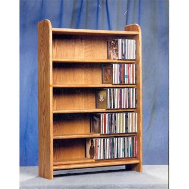 Wood Shed 403-4 Solid Oak Wall or Shelf Mount CD Cabinet - Walmart.com