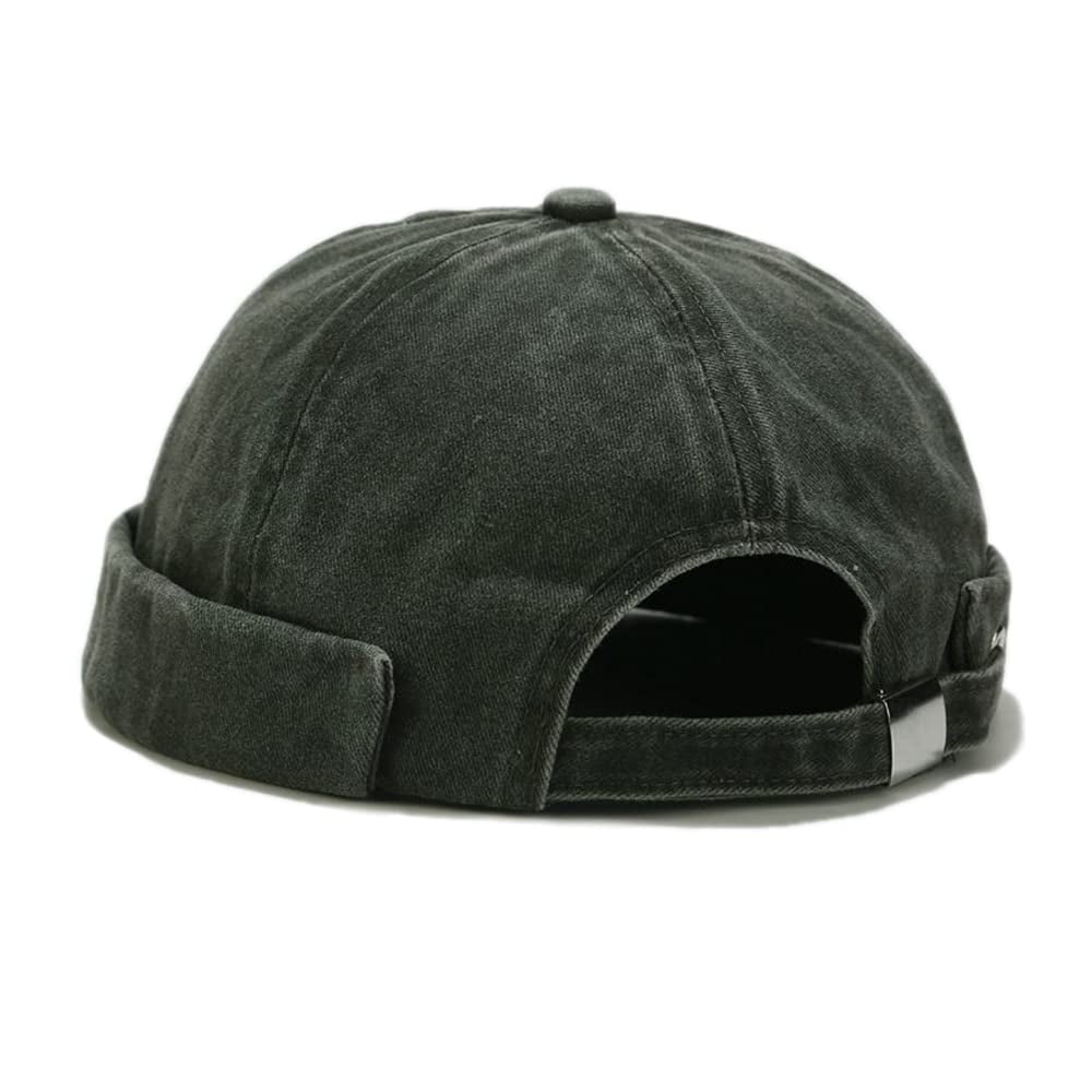 HAORUN Unisex Rolled Cuff Docker Cap Hats Brimless Beanie Sailor Cap ...