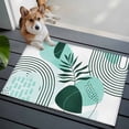 Area Rug 2x3ft Boho Abstract Teal Color Block Area Rugs Washable Low ...