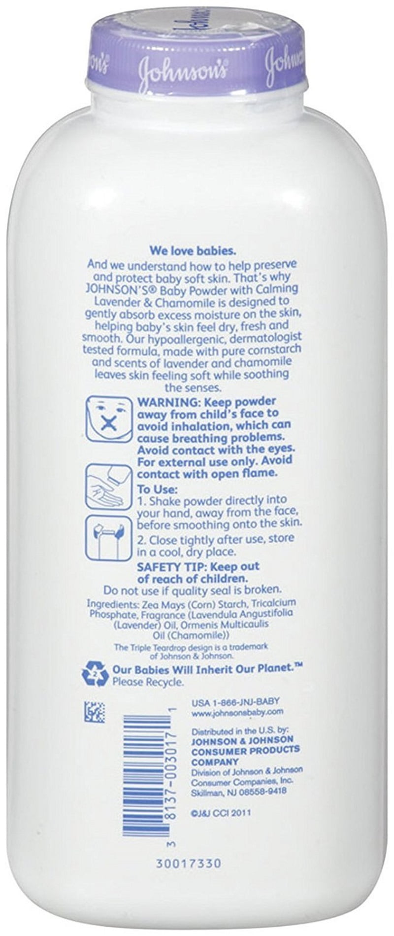 Johnson & Johnson Powder Calming Lavender & Chamomile - 15 Ounce ...